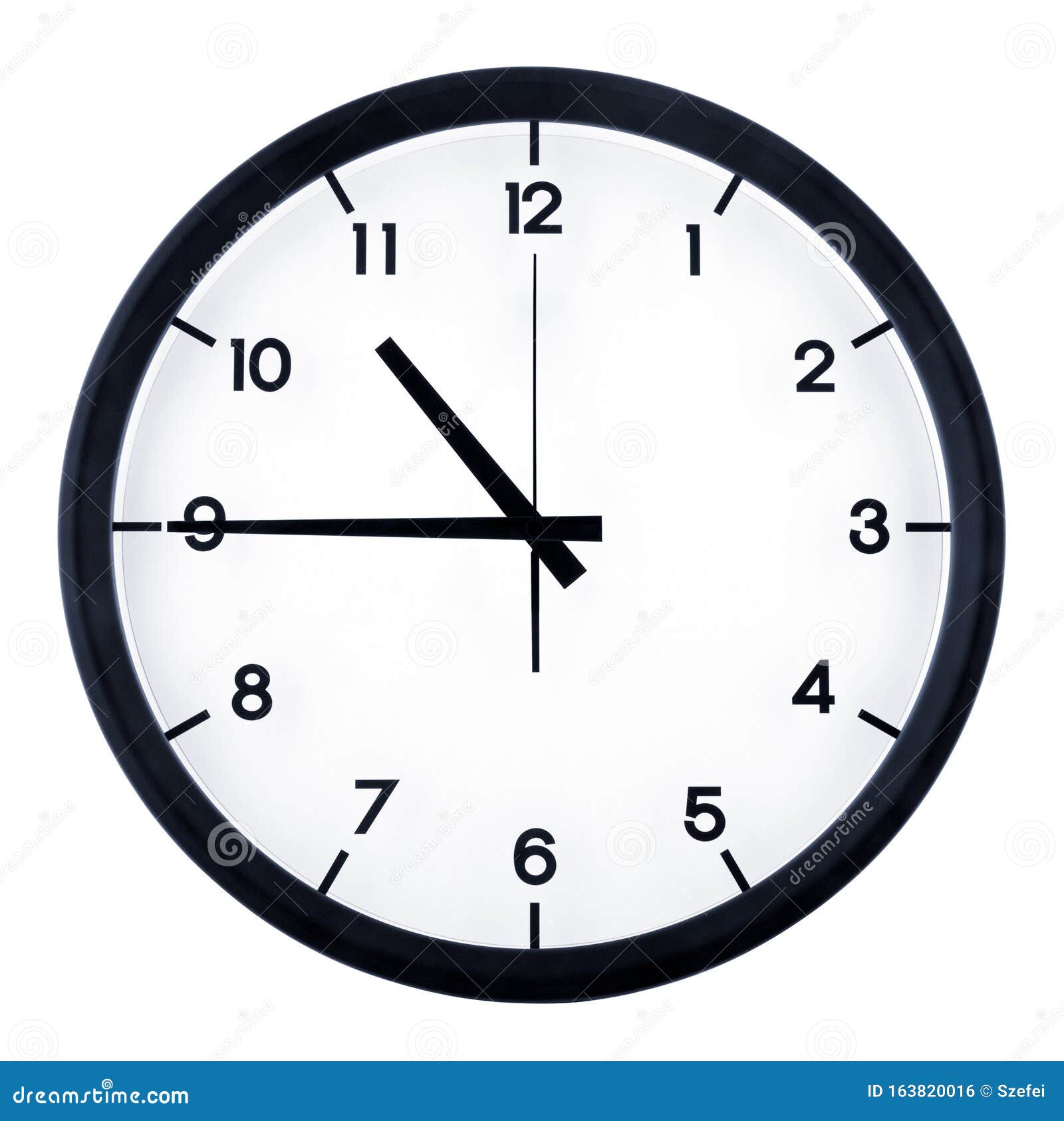 Analog clock isolated stock photo. Image of arrow, cutout - 163820016