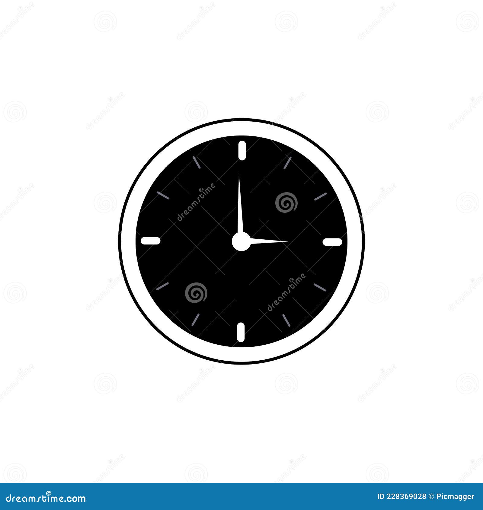 Analog clock dial stock vector. Illustration of clock - 228369028