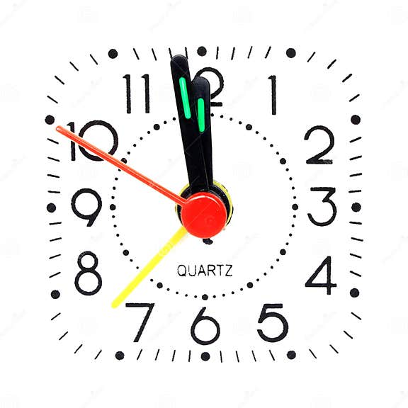 Analog clock face stock image. Image of pointer, close - 17561379