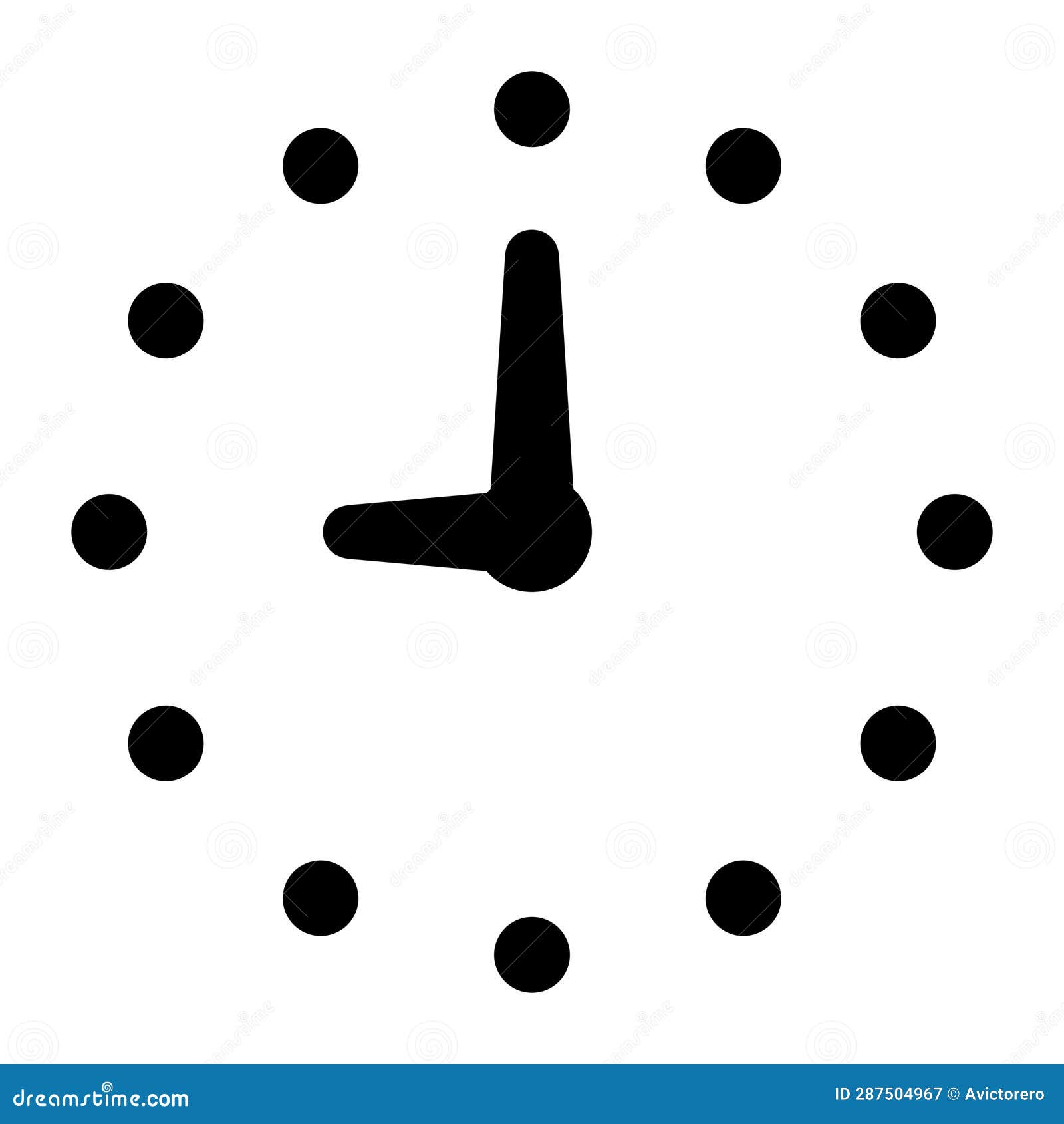 Analog clock icon symbol stock vector. Illustration of object - 287504967