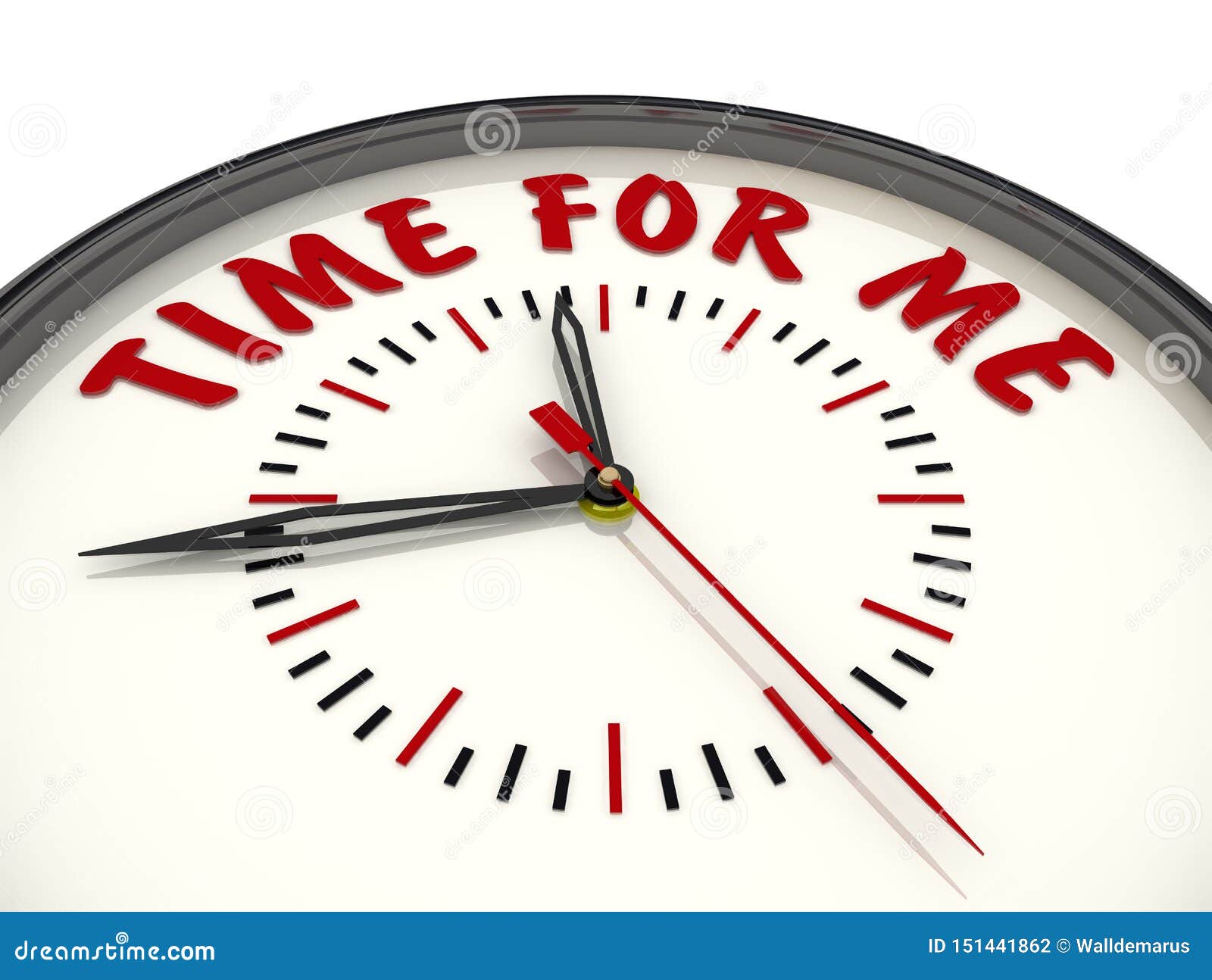 Time for Me. Clock with Text Stock Illustration - Illustration of ...