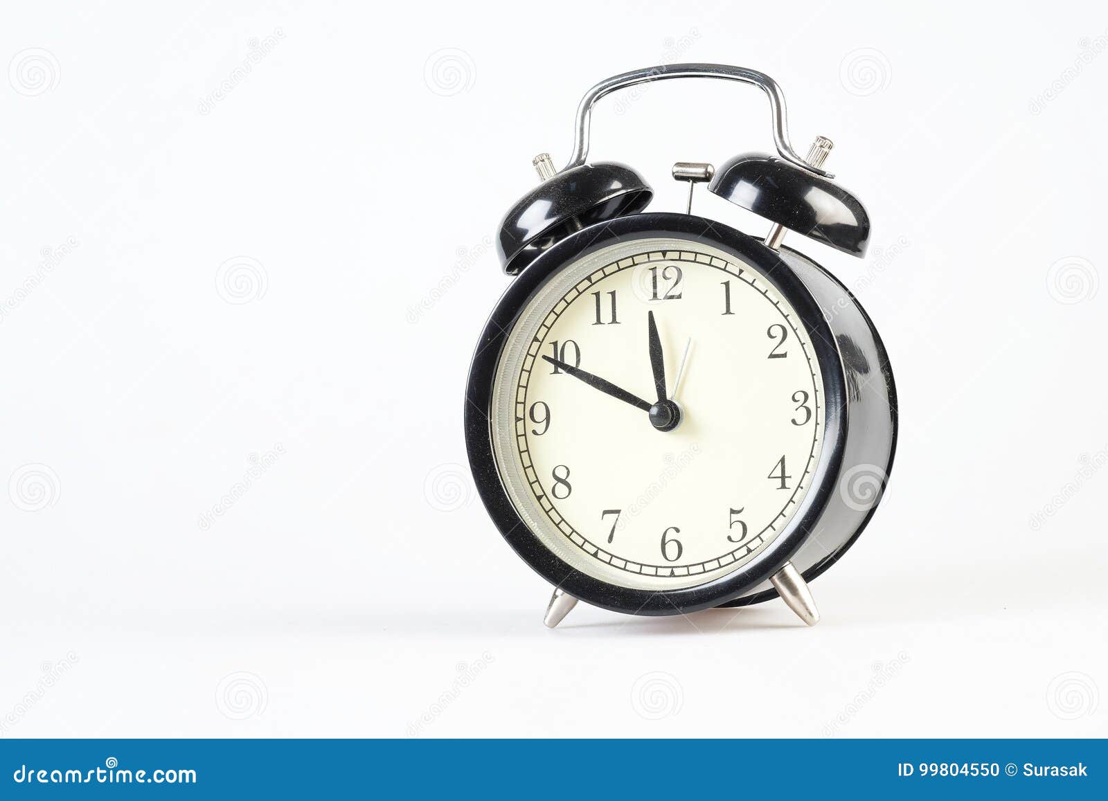 Analog clock telling time stock photo. Image of background - 99804550