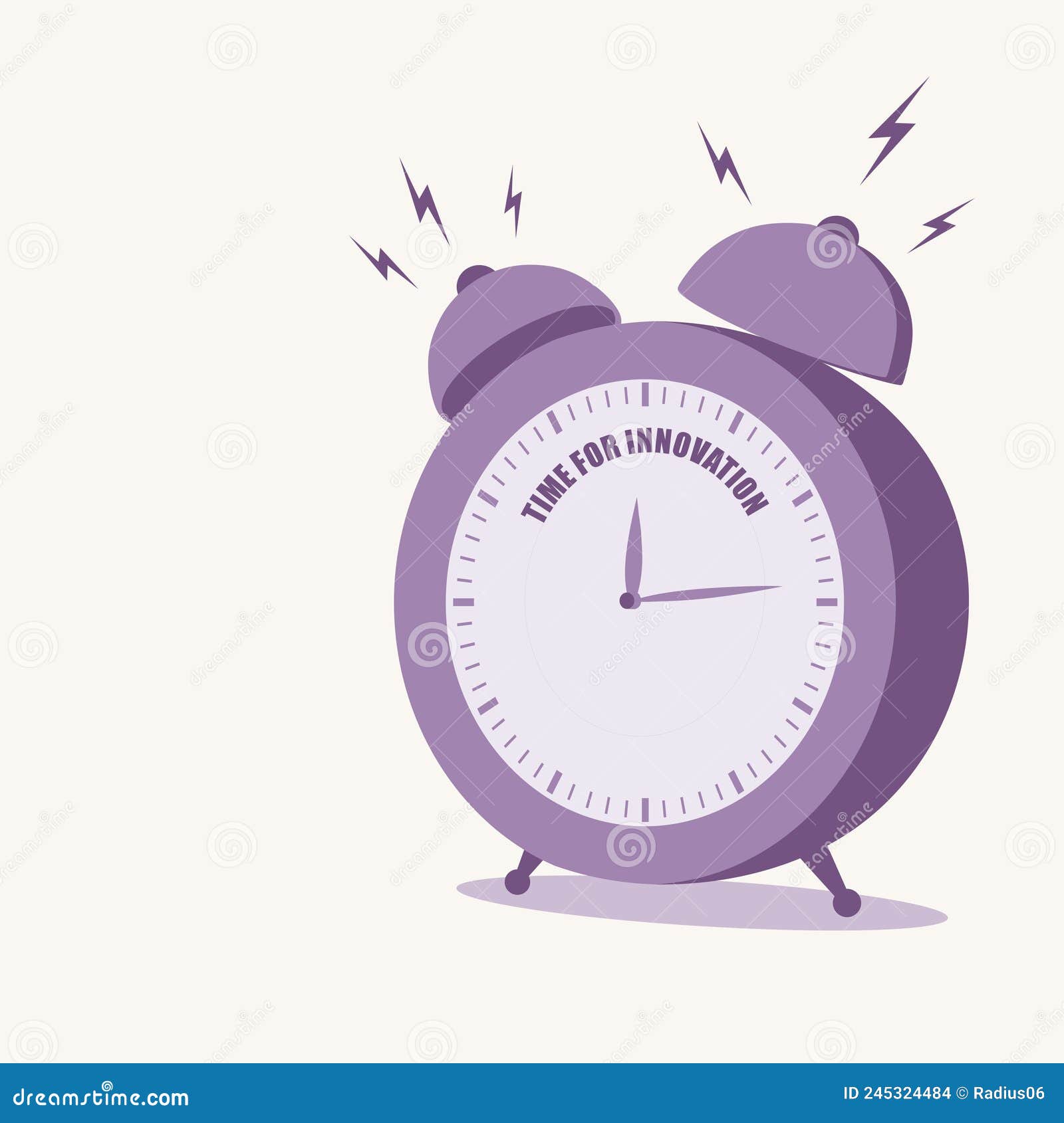 Analog Clock with Text Time for Innovation Stock Photo - Image of ...