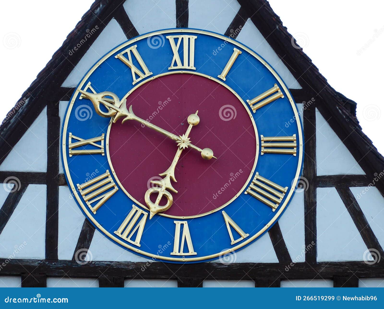 Analog Clock Tower on a Building Stock Image - Image of symbol ...