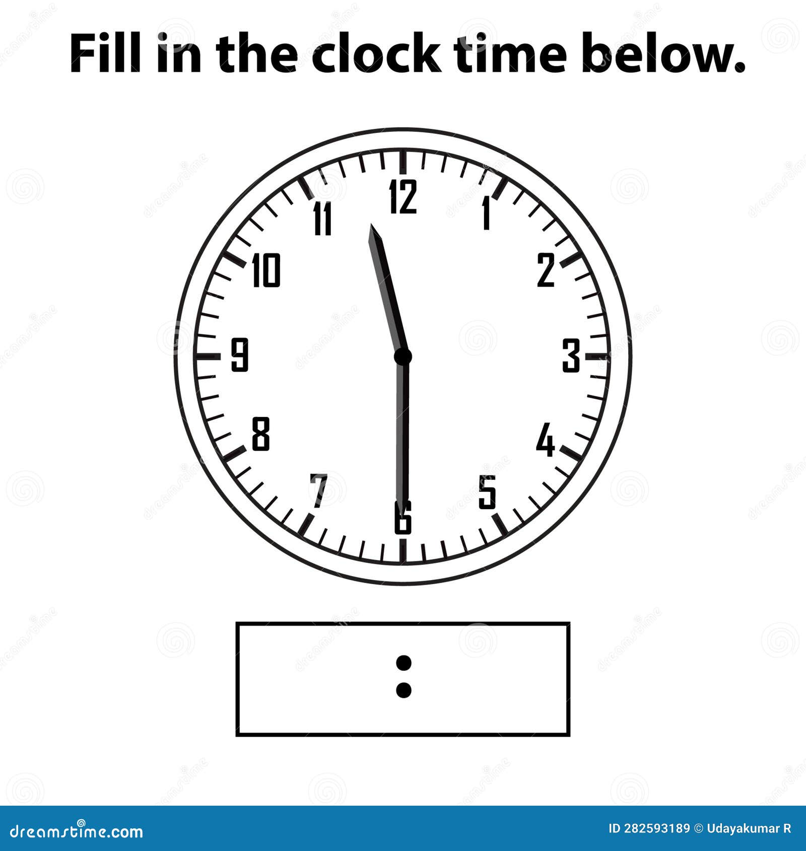 Analog Clock. What is the Time, Write the Learning Clock, and Math ...