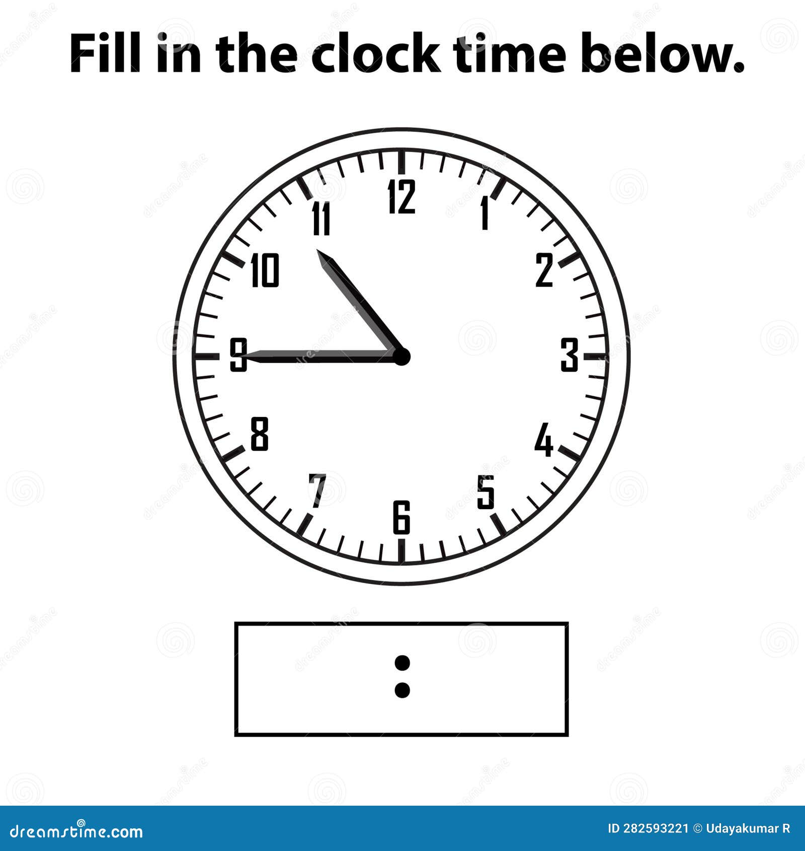 Analog Clock. What is the Time, Write the Learning Clock, and Math ...