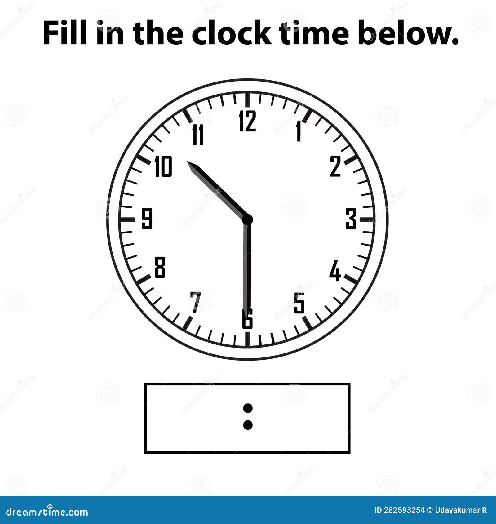 Analog Clock What Is The Time Write The Learning Clock And Math