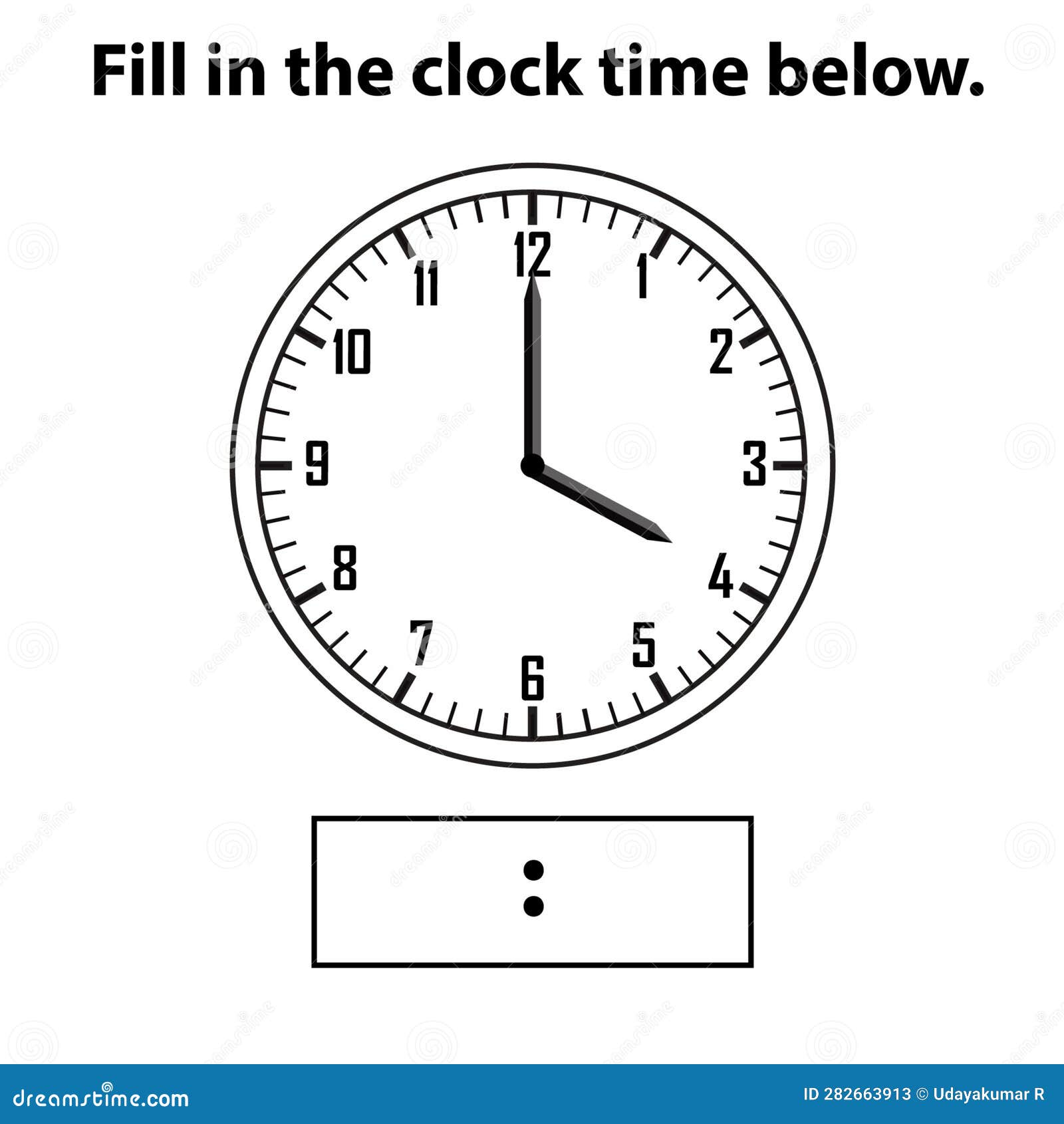 Analog Clock. What is the Time, Write the Learning Clock, and Math ...