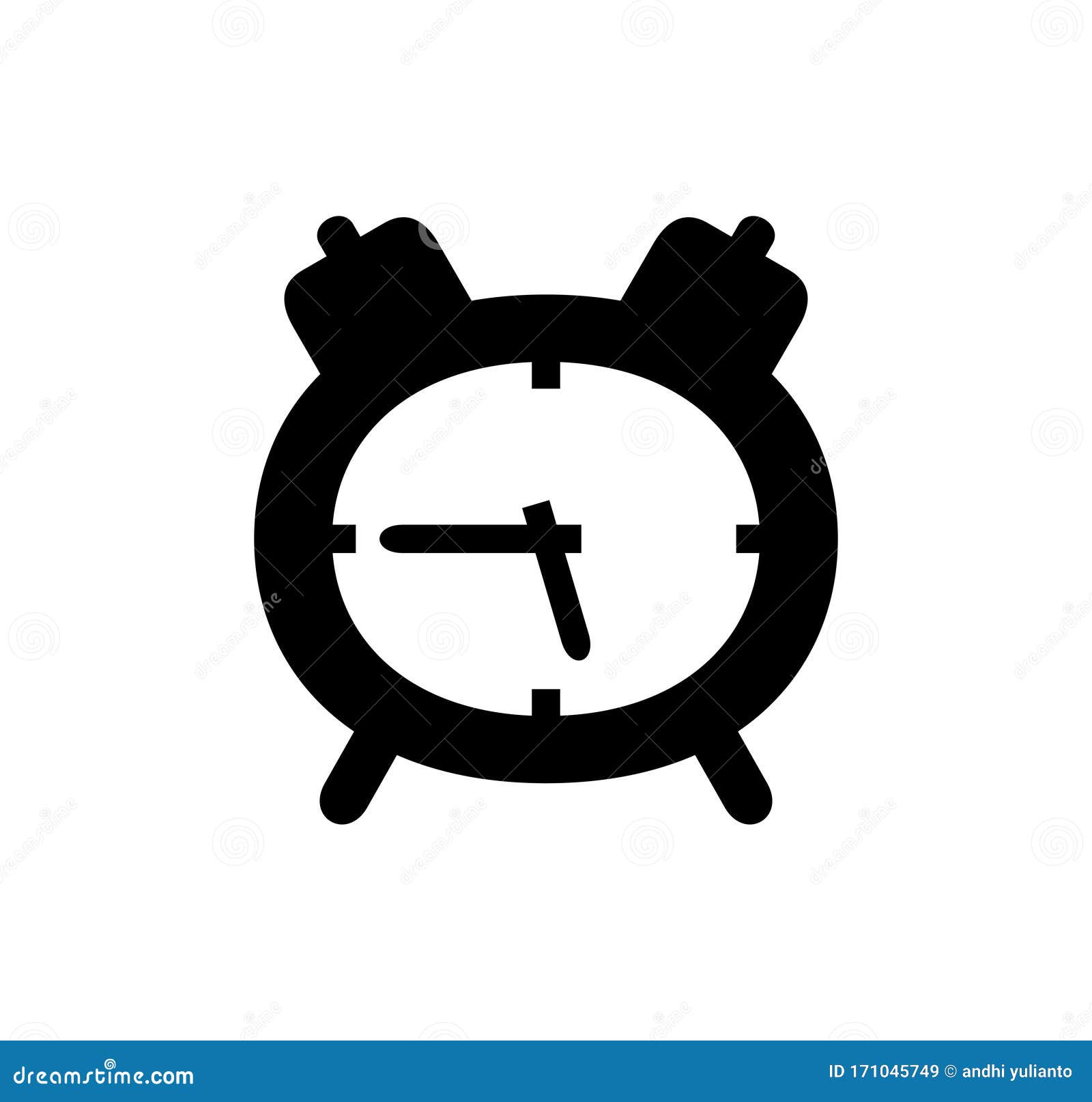 Analog and Digital Alarm Clock Vector Logo Design Illustration Stock ...