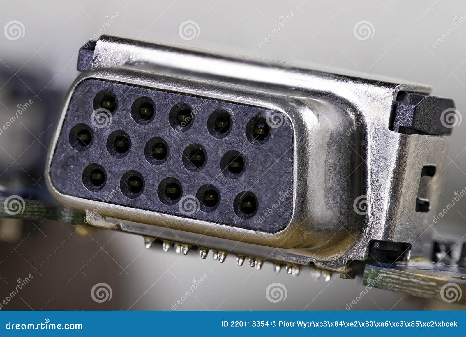 Analog and Digital Connector Mounted in the Graphics Card. Old Graphics ...