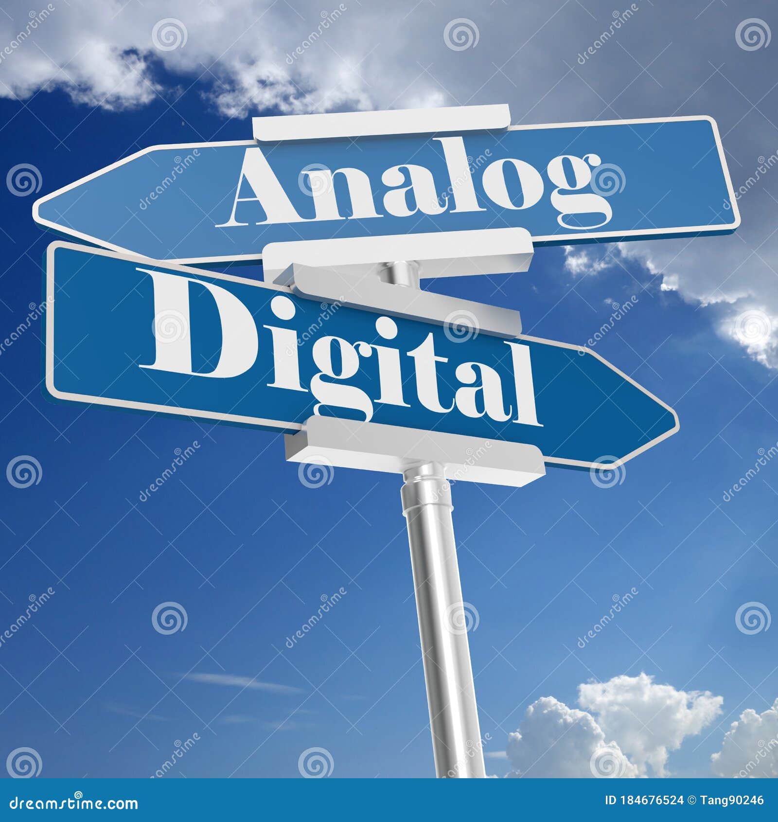 Analog or Digital signs stock illustration. Illustration of decision ...