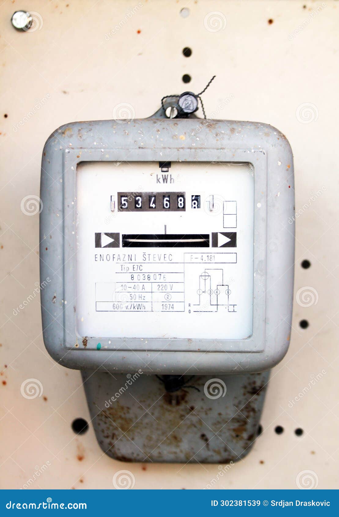 Analog Electric Power Meter Stock Image - Image of accuracy, power ...