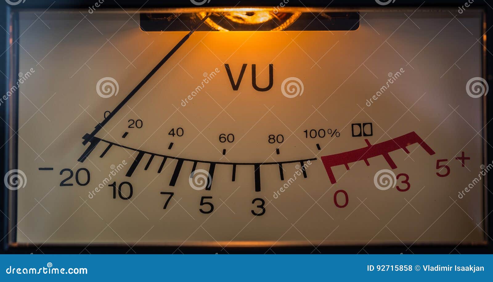 Analog electronic VU meter stock photo. Image of calculator - 92715858