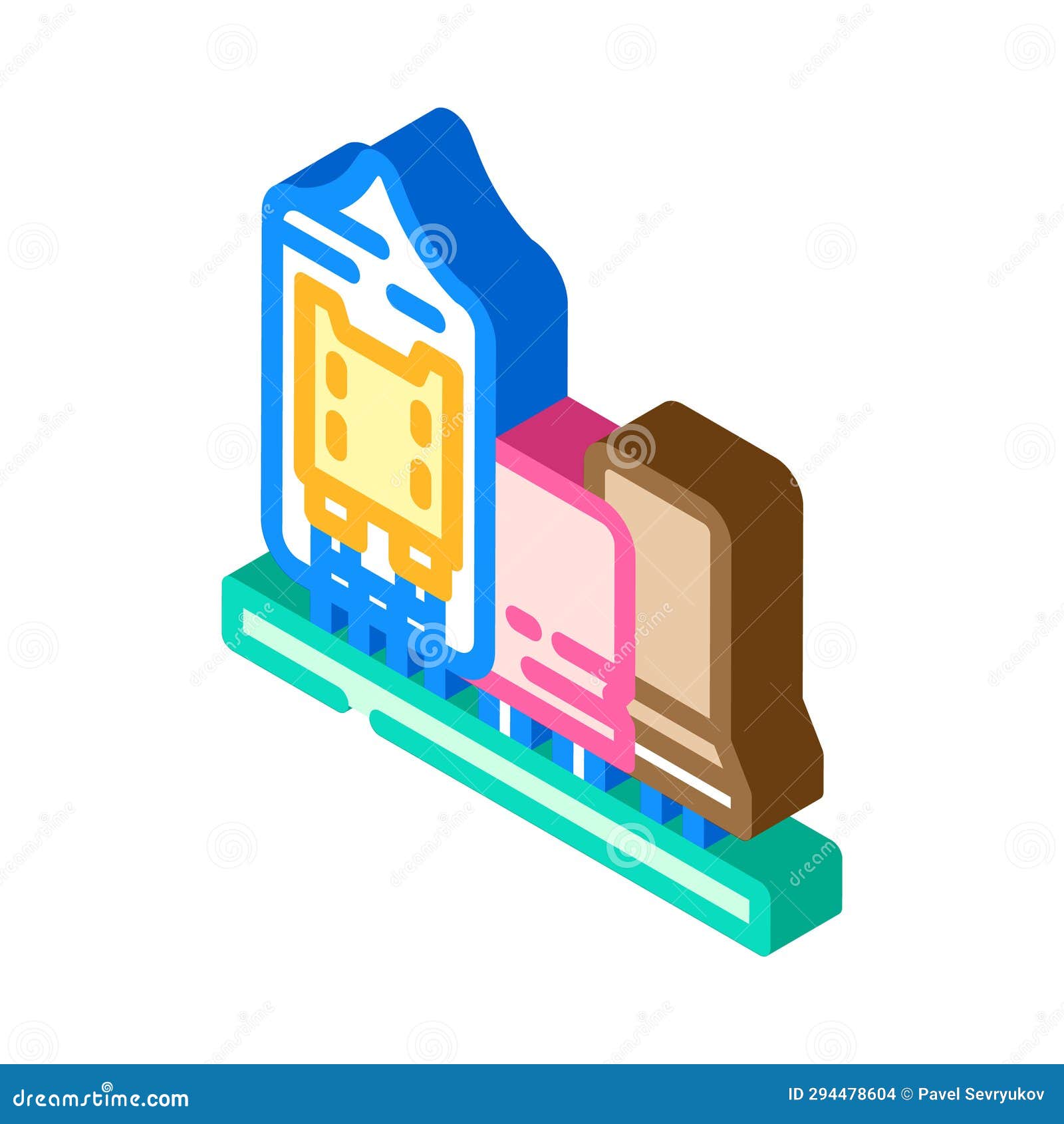 Analog Electronics Isometric Icon Vector Illustration Stock Vector ...