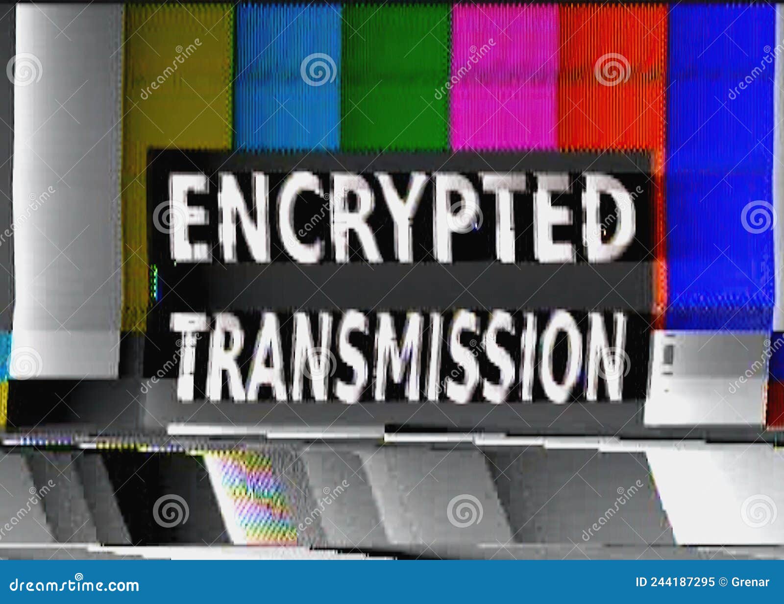 Analog Encrypted Transmission Stock Illustration - Illustration of ...