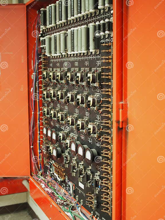 Analog Fire Alarm Panel from 1970 S Stock Photo - Image of relays ...