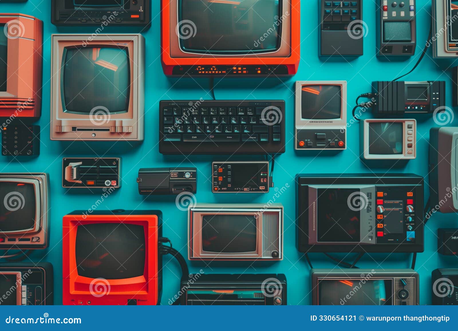 Analog Gadget with Computing, Television, Radio and Modern Devices ...