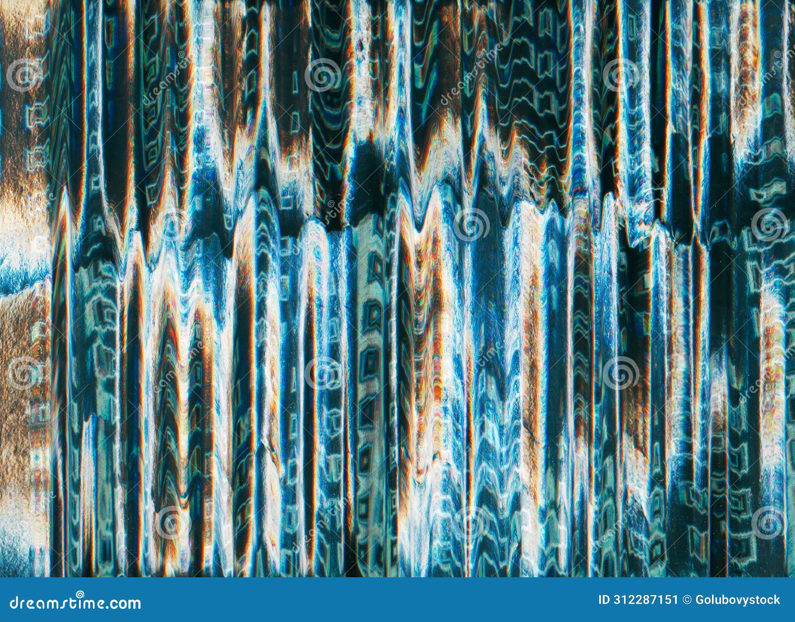 Analog Glitch Distortion Noise Blue Orange Texture Stock Image - Image ...