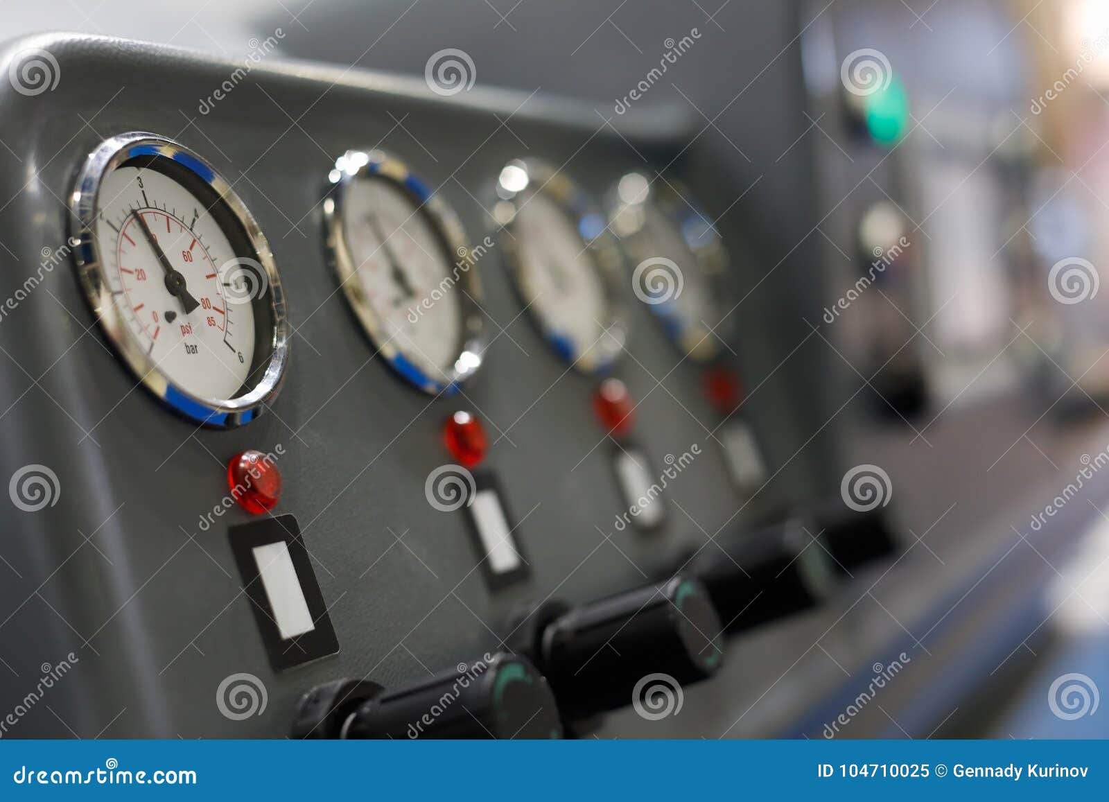 Manometers on a Control Panel Stock Image - Image of plant, measurement ...