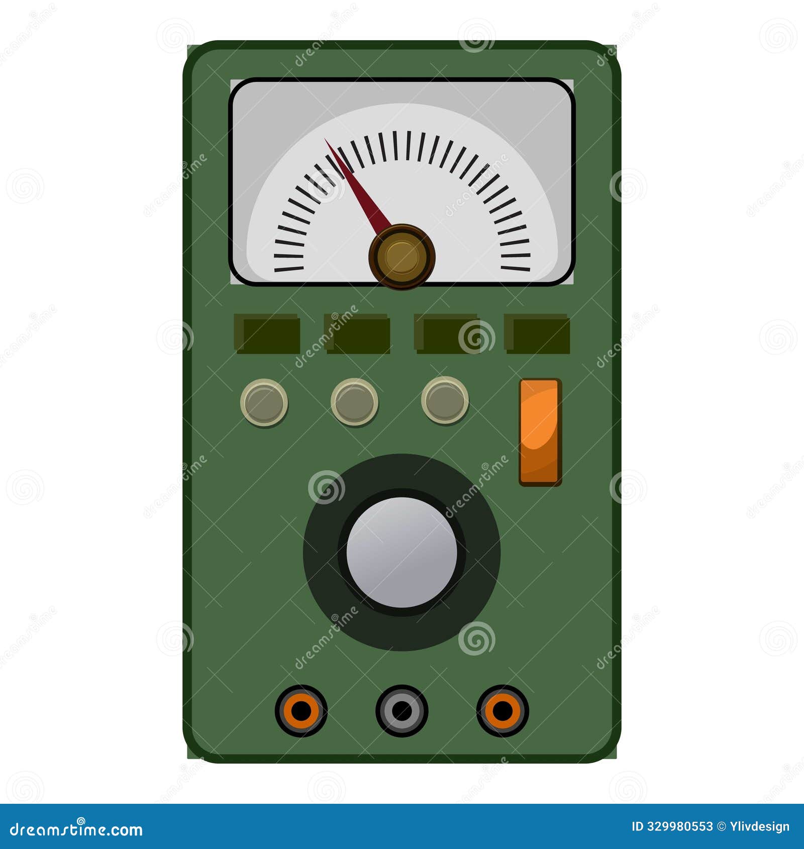 Analog Measuring Device With Buttons And Knobs Showing Current Value On ...