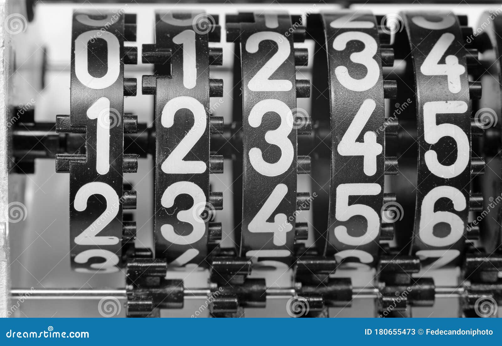Analog Meter with the Numbers from Number One To Five Stock Image ...