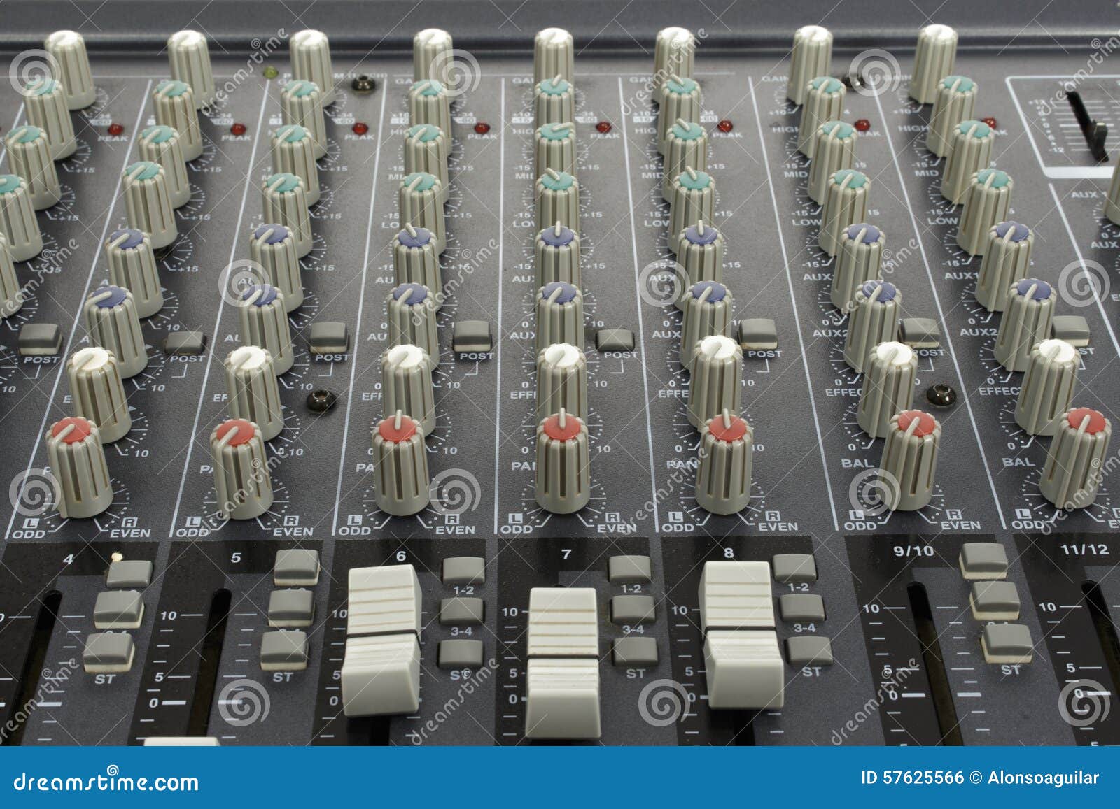 Analog mixing console stock photo. Image of equalize - 57625566