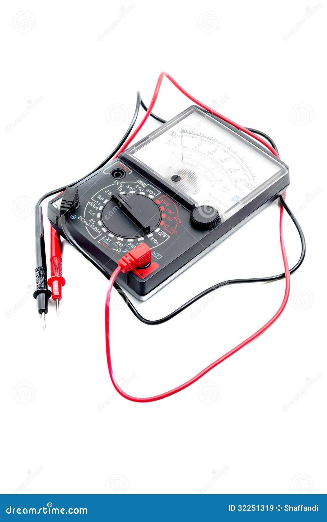 Analog multimeter stock image. Image of analog, probe - 32251319