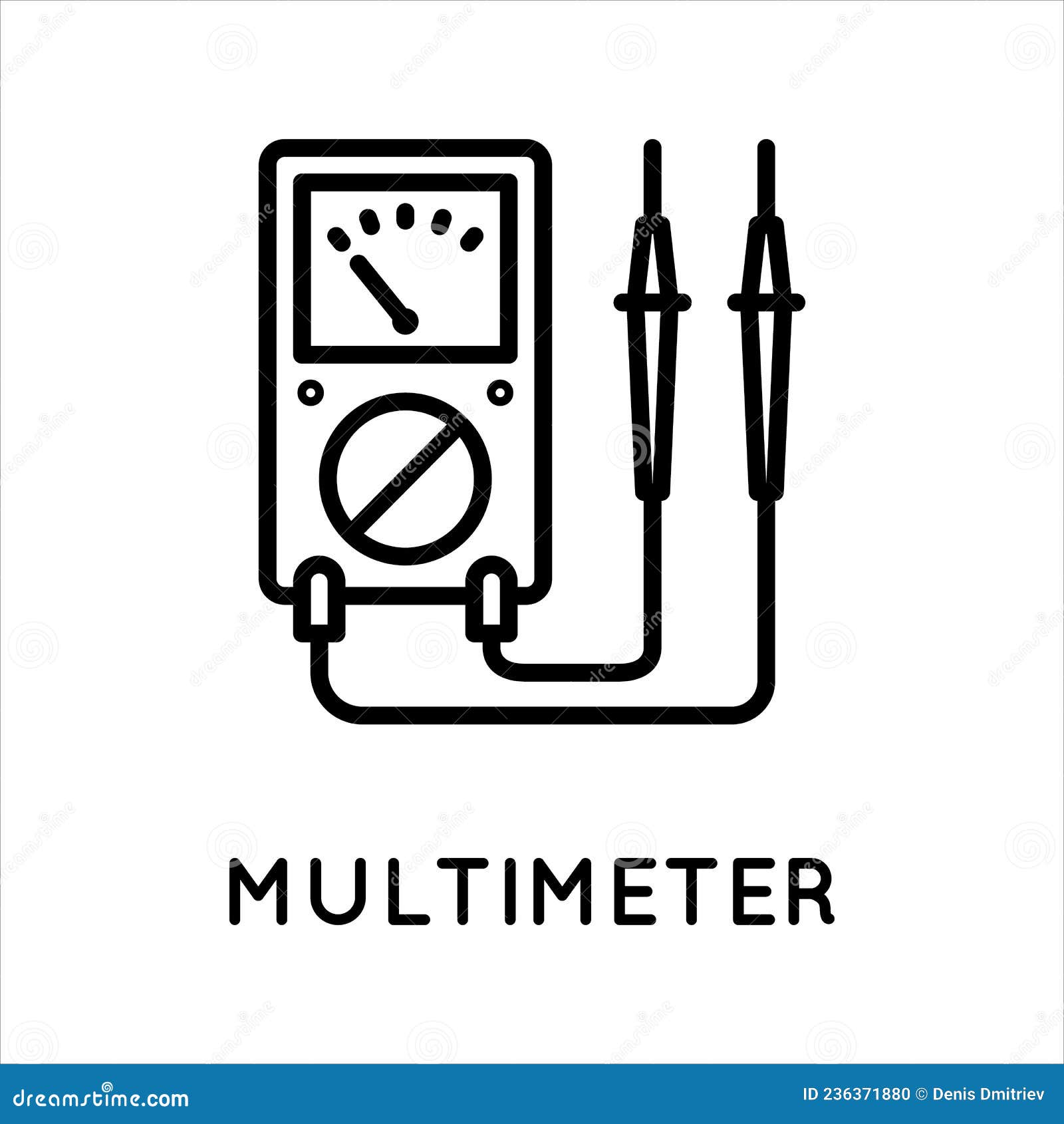 Analog Multimeter Line Icon, Tester, Measuring Instrument in Simple ... Analog Multimeter Line Icon, Tester, Measuring Instrument in Simple ...
