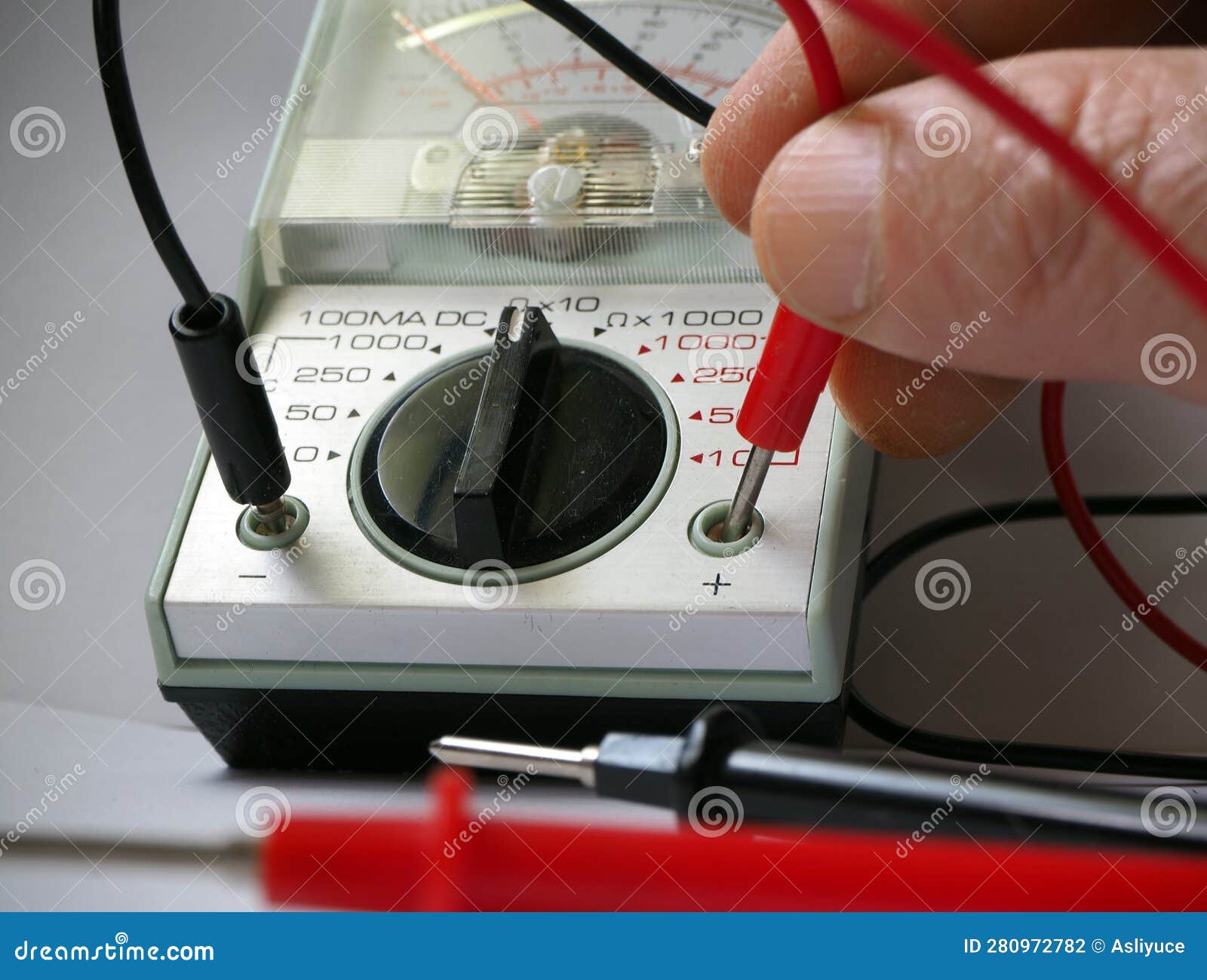 Analog multimeter stock photo. Image of background, dial - 280972782