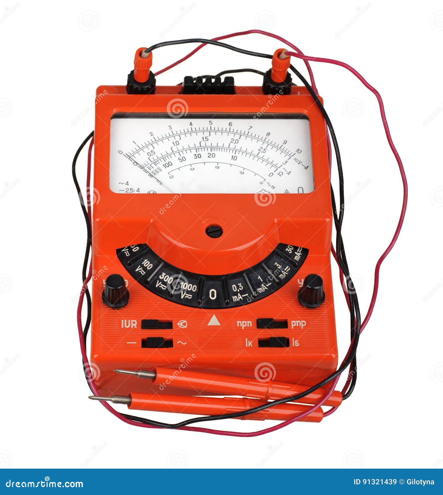 Analog multimeter stock image. Image of electronic, isolated - 91321439