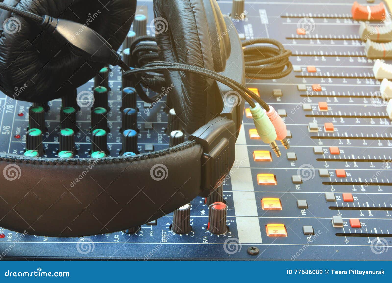 Analog Music Recording Equipment in the Control Room Stock Image ...