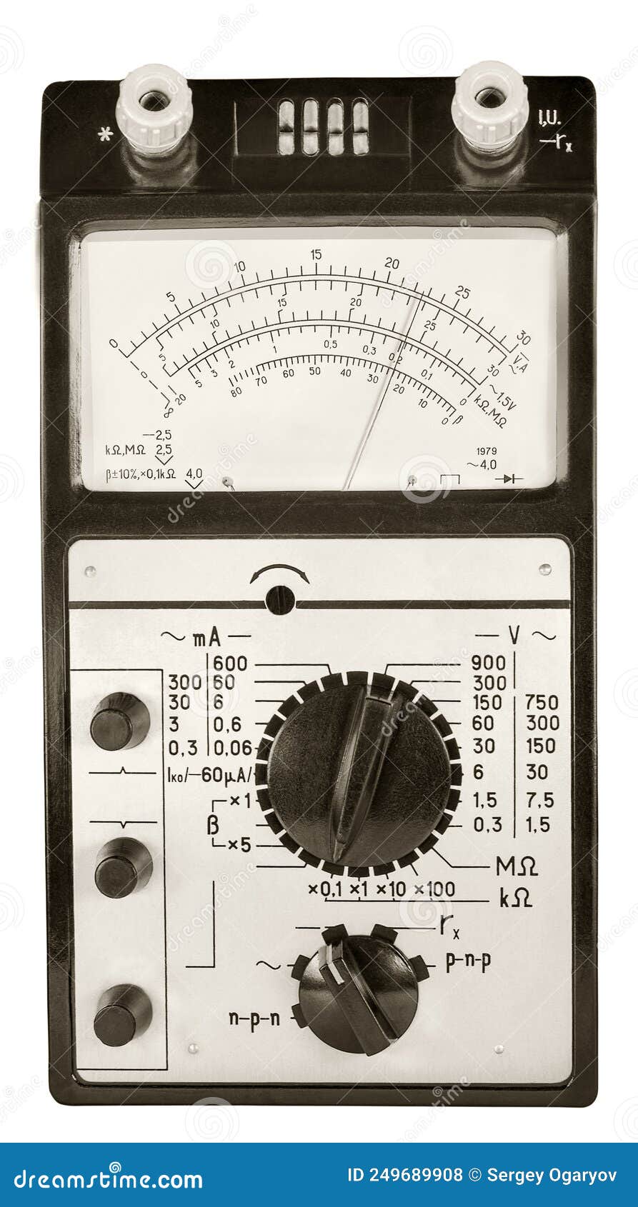 Analog Old Multimeter Avometer Stock Photo - Image of meter, impedance ...