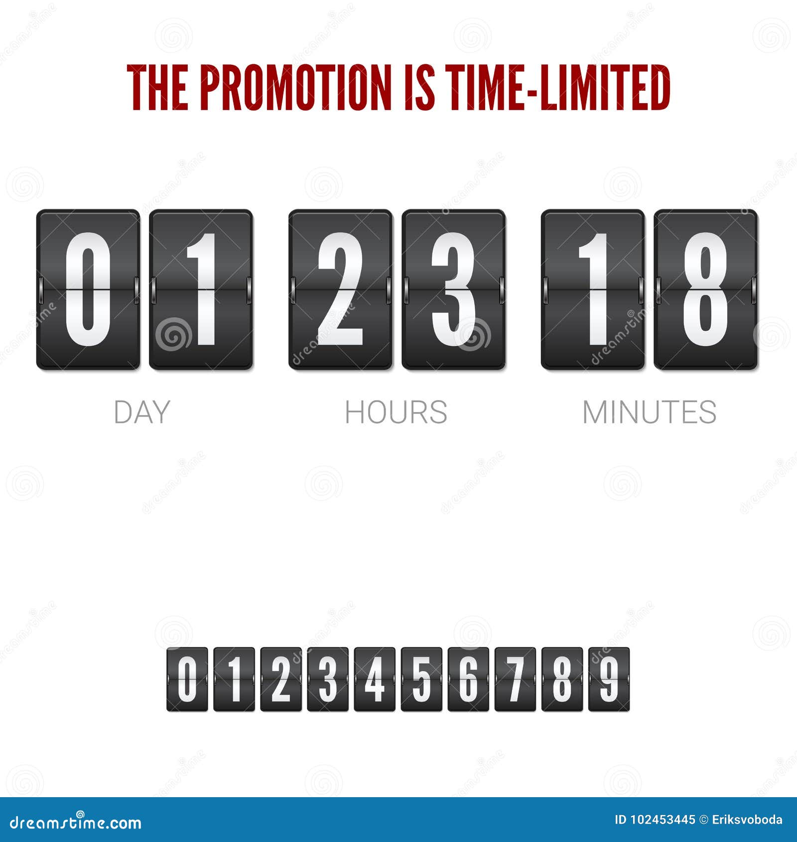 Analog Ounter Remaining Time, Flip Clock Timer. Mechanical Clock for ...