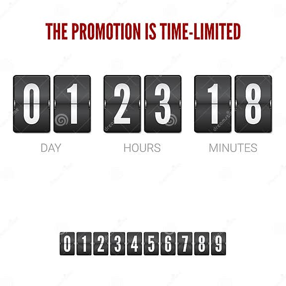 Analog Ounter Remaining Time, Flip Clock Timer. Mechanical Clock for ...