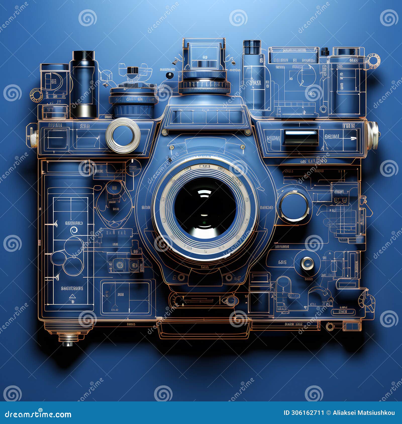 Analog Photography Blueprint Template, Engineering Construction Stock ...