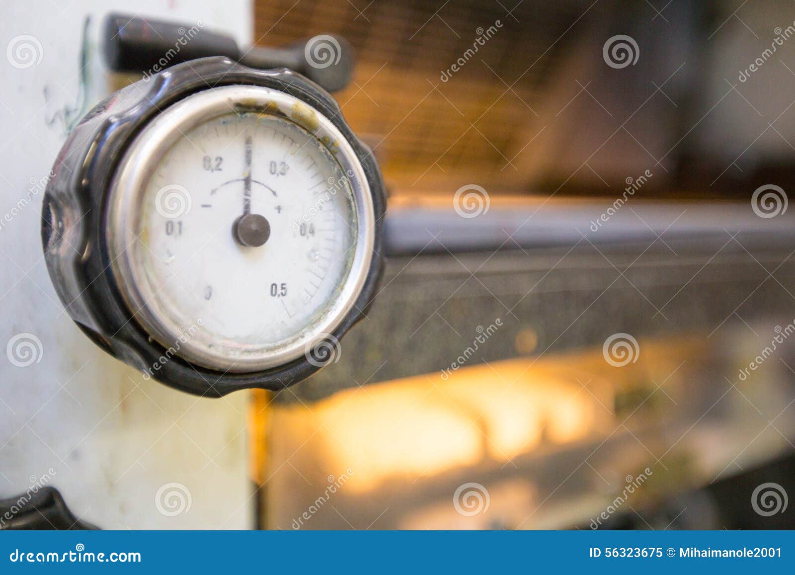Analog Pressure Clock of an Old Machine Stock Image - Image of rust ...