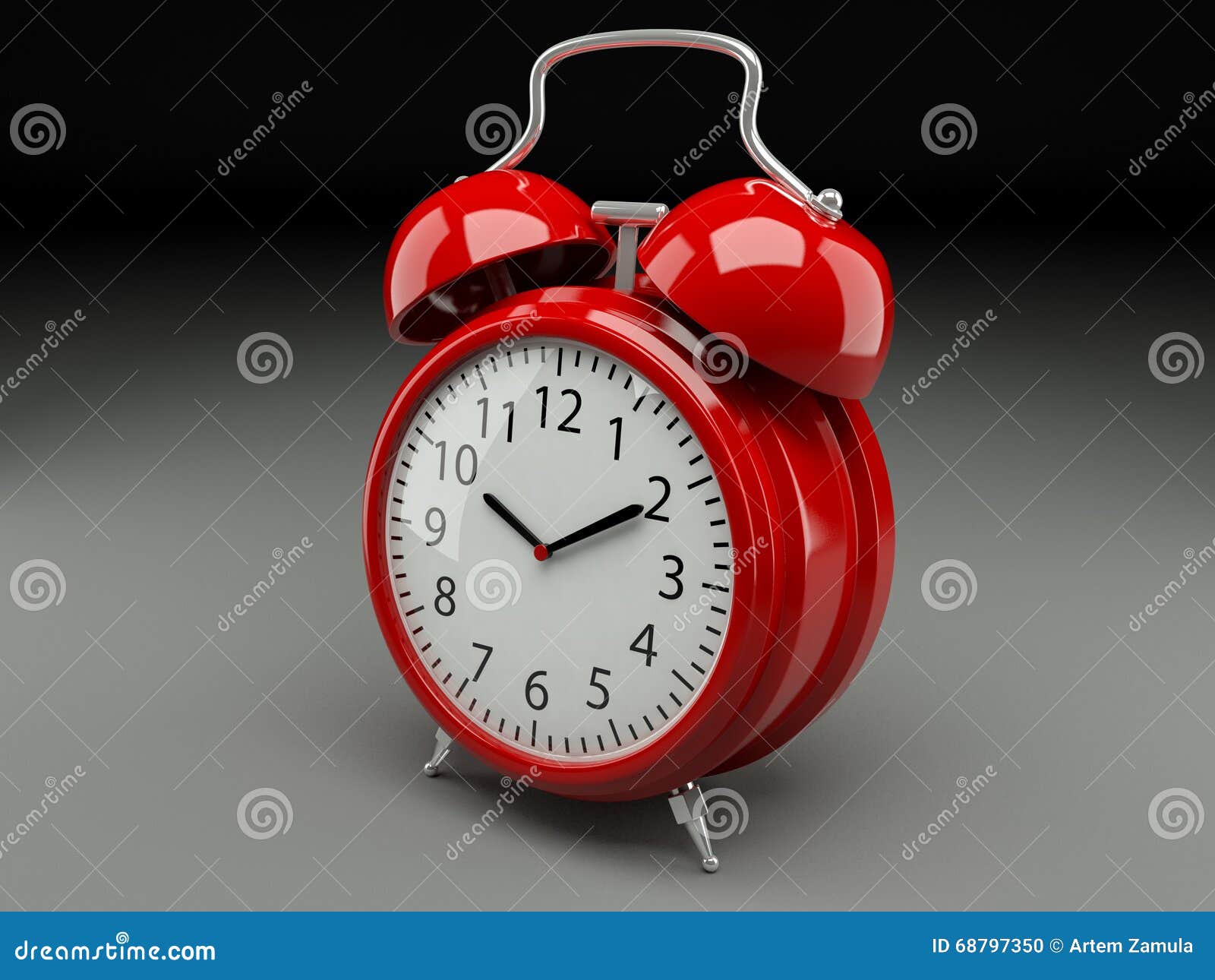 Analog retro alarm clock stock illustration. Illustration of watch ...