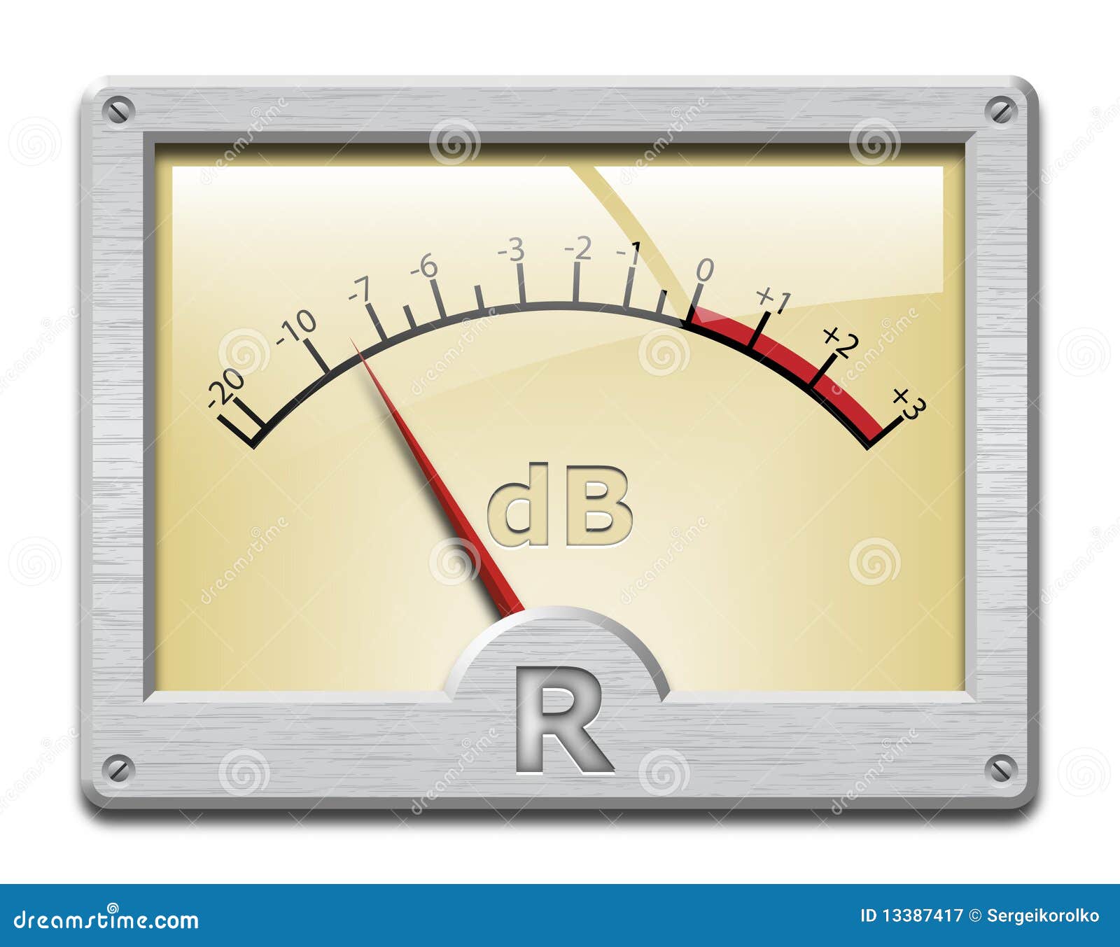 Analog Signal Meter on White Background Stock Illustration ...