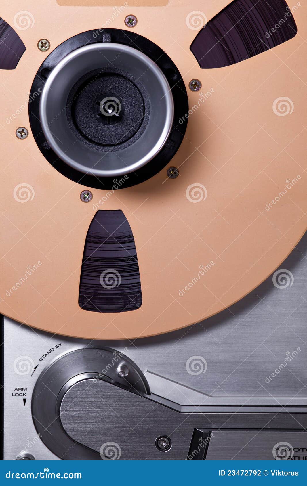 Analog Stereo Open Reel Tape Deck Recorder Stock Photo - Image of ...