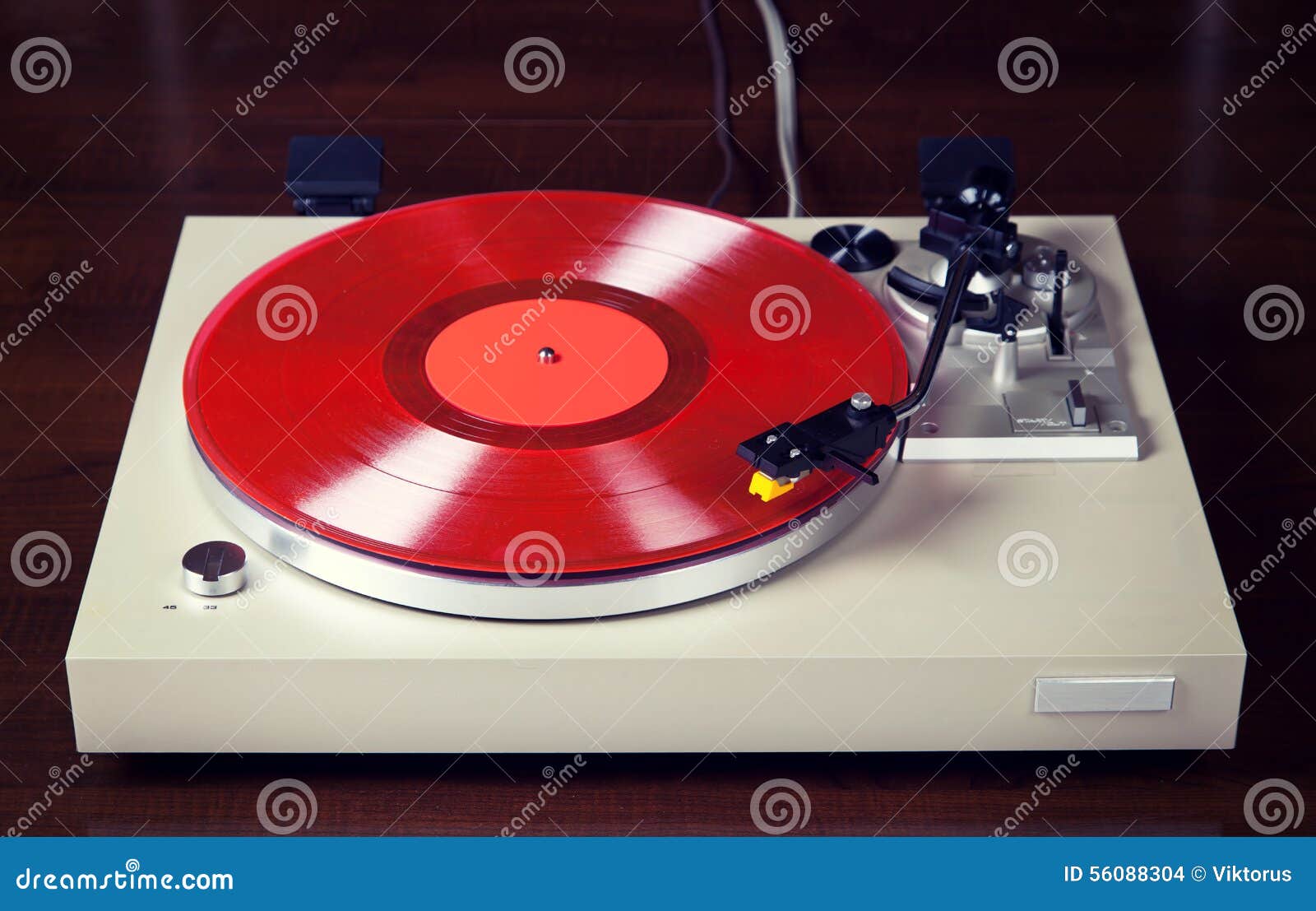 Analog Stereo Turntable Vinyl Record Player Stock Photo - Image of ...