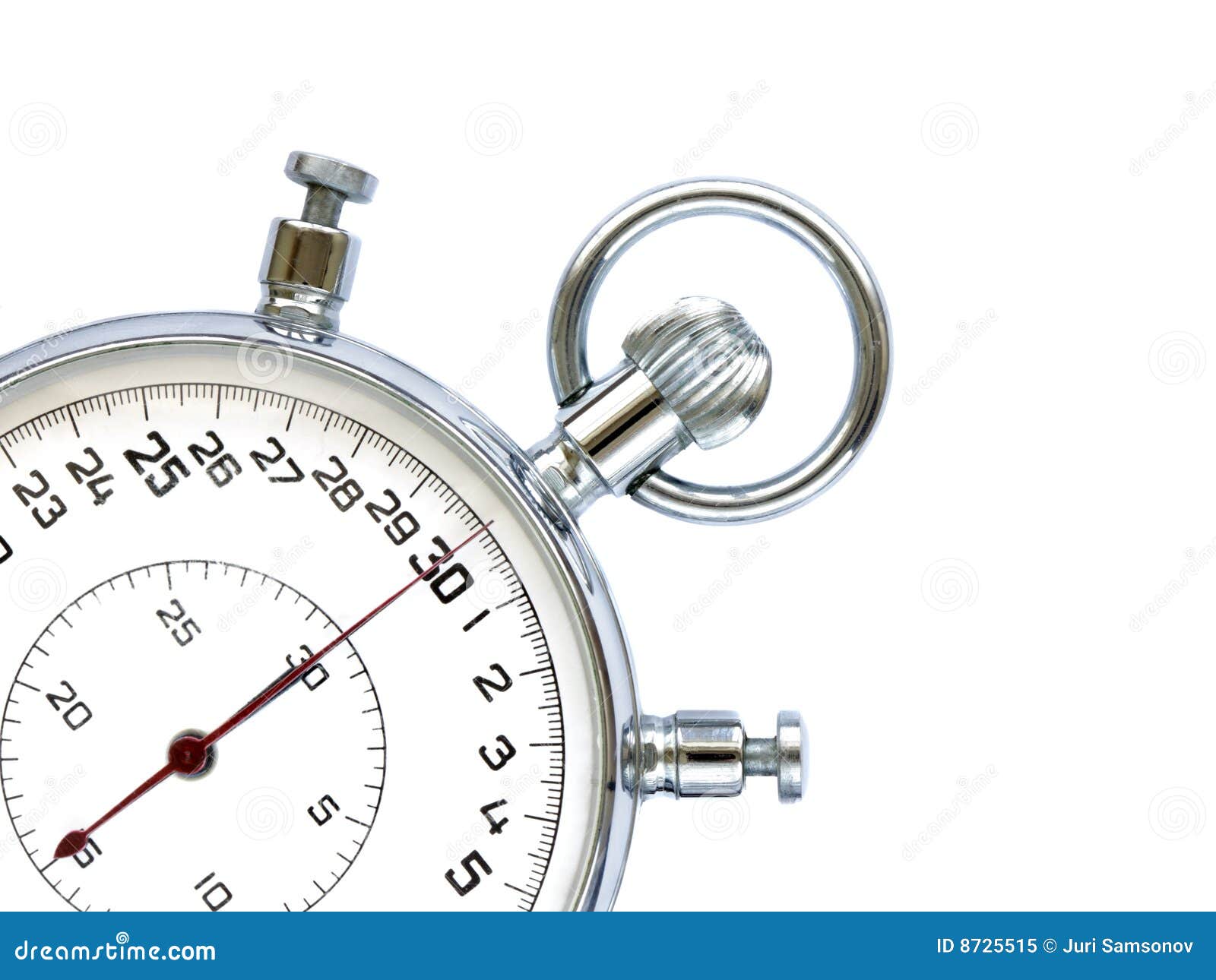 Analog stop watch. stock image. Image of bright, silver - 8725515