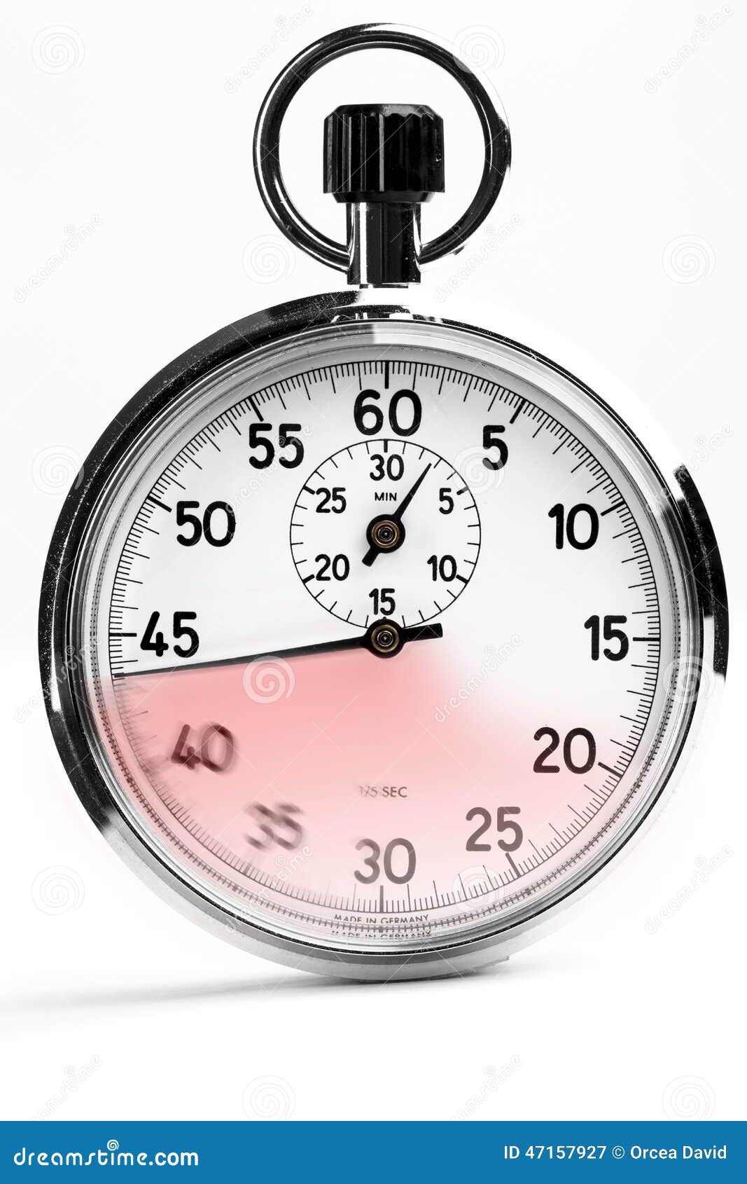 Analog Stopwatch stock image. Image of isolated, action - 47157927