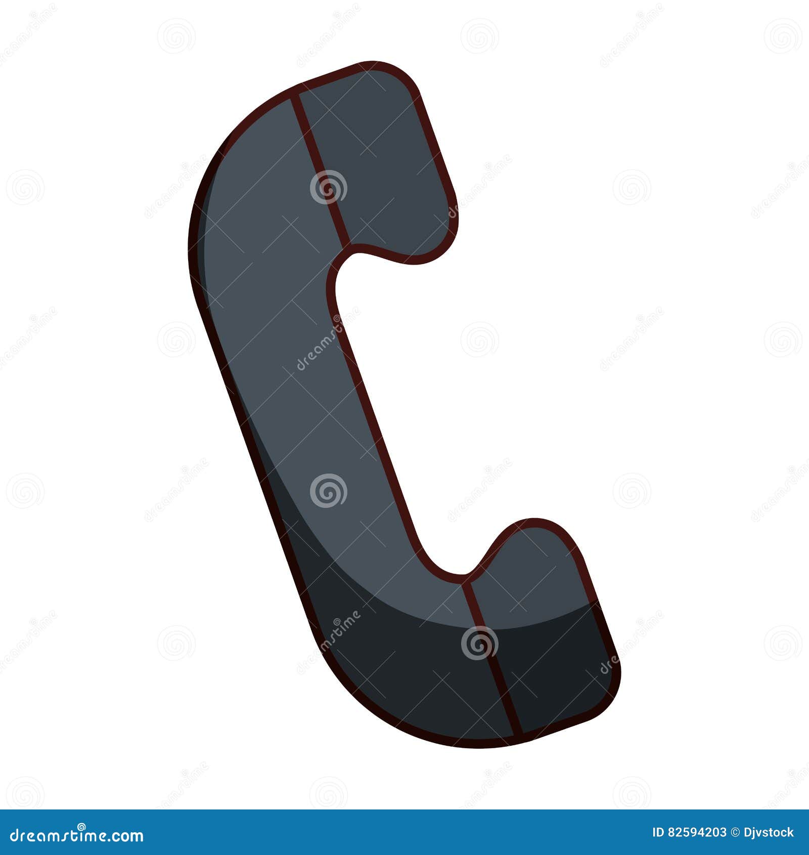 Analog Telephone Icon Image Stock Illustration - Illustration of modern ...
