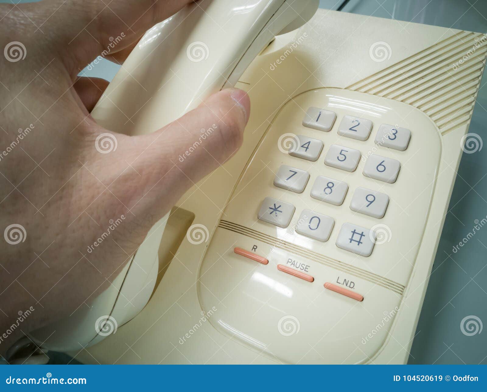 Analog Telephone in Retro Theme Stock Image - Image of ...