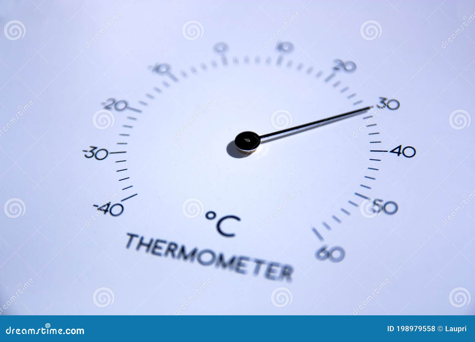 Analog Thermometer that Measures the Ambient Temperature in Celsius ...