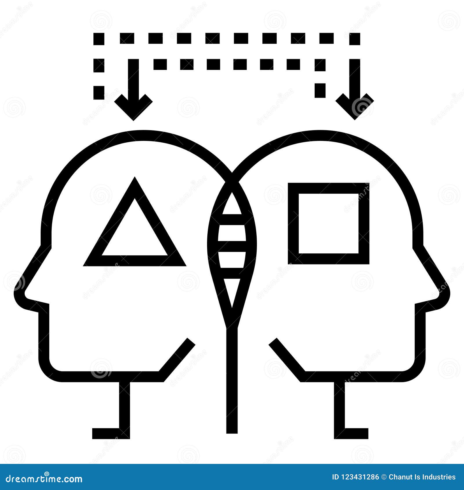 Analog Thinking Line Illustration Stock Vector - Illustration of ...
