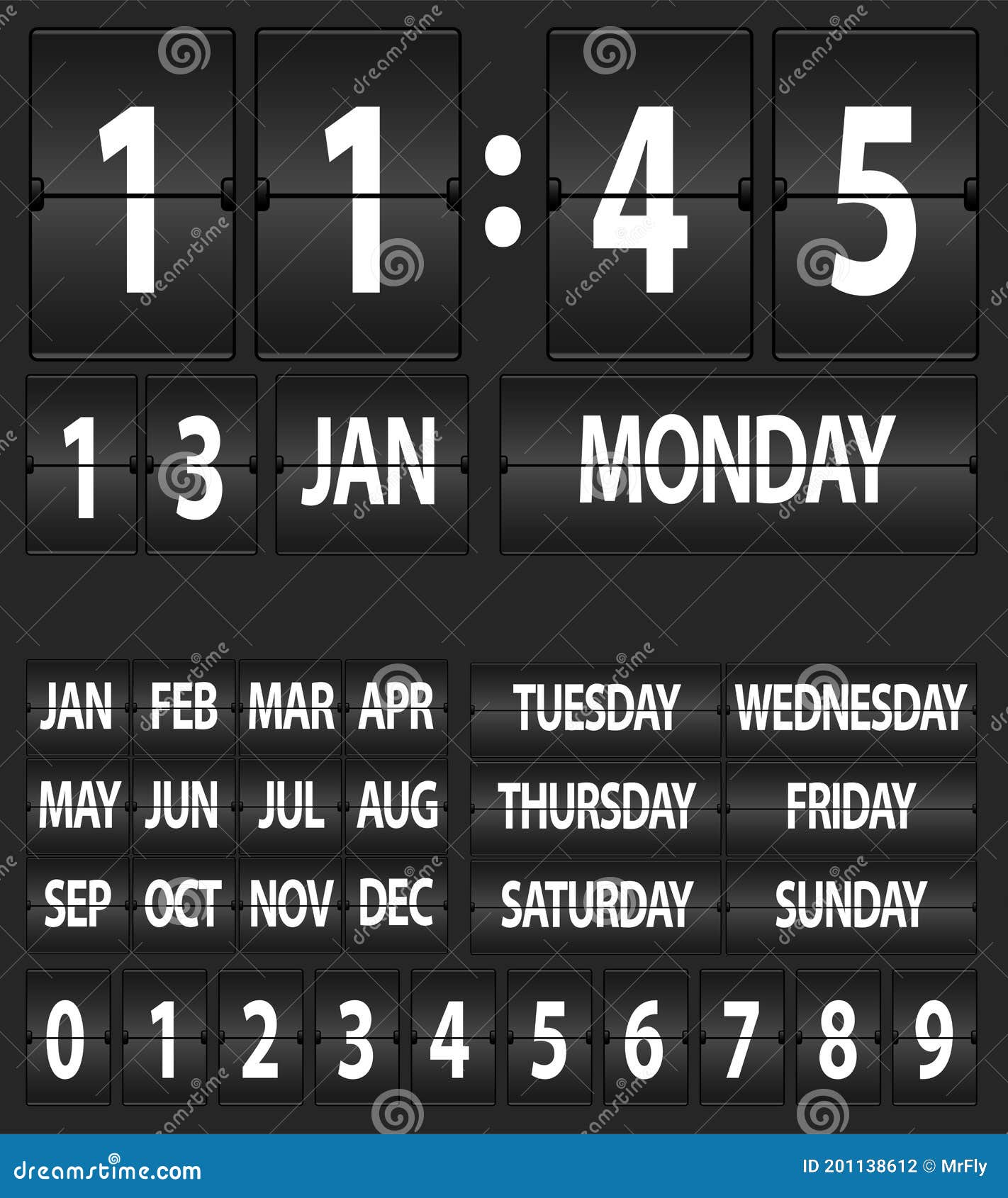 Analog Timer Counting In 5 Seconds Or Minutes Interval Cartoon Vector ...