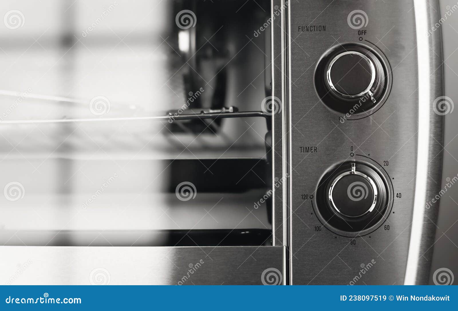 Analog Timer and Function Dial of Oven Stock Image - Image of appliance ...