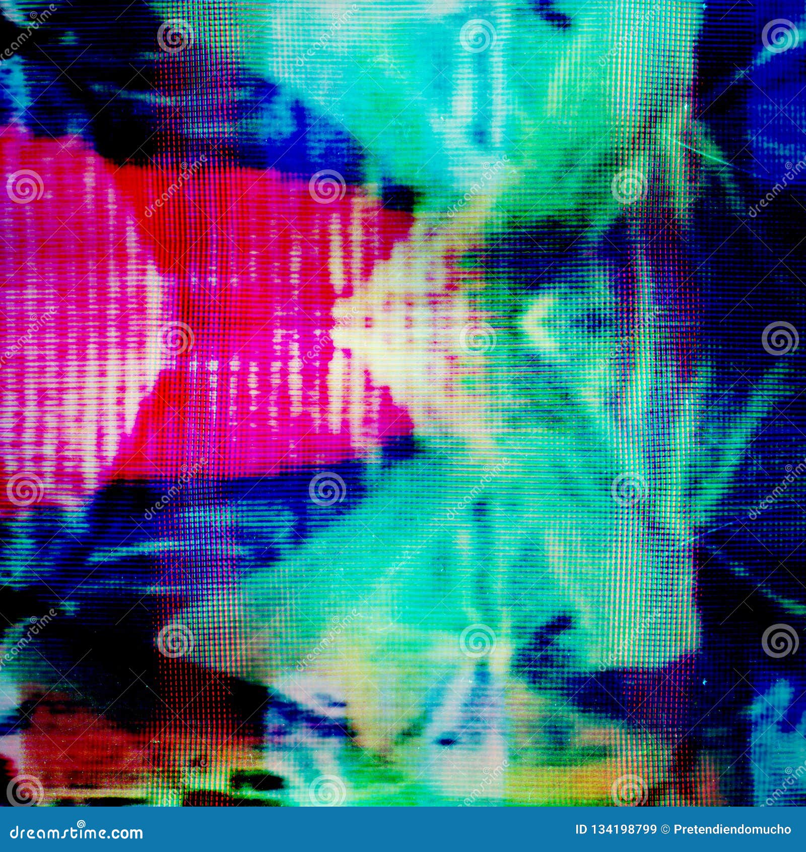 Analog TV Glitch Background Texture Stock Image - Image of experimental ...