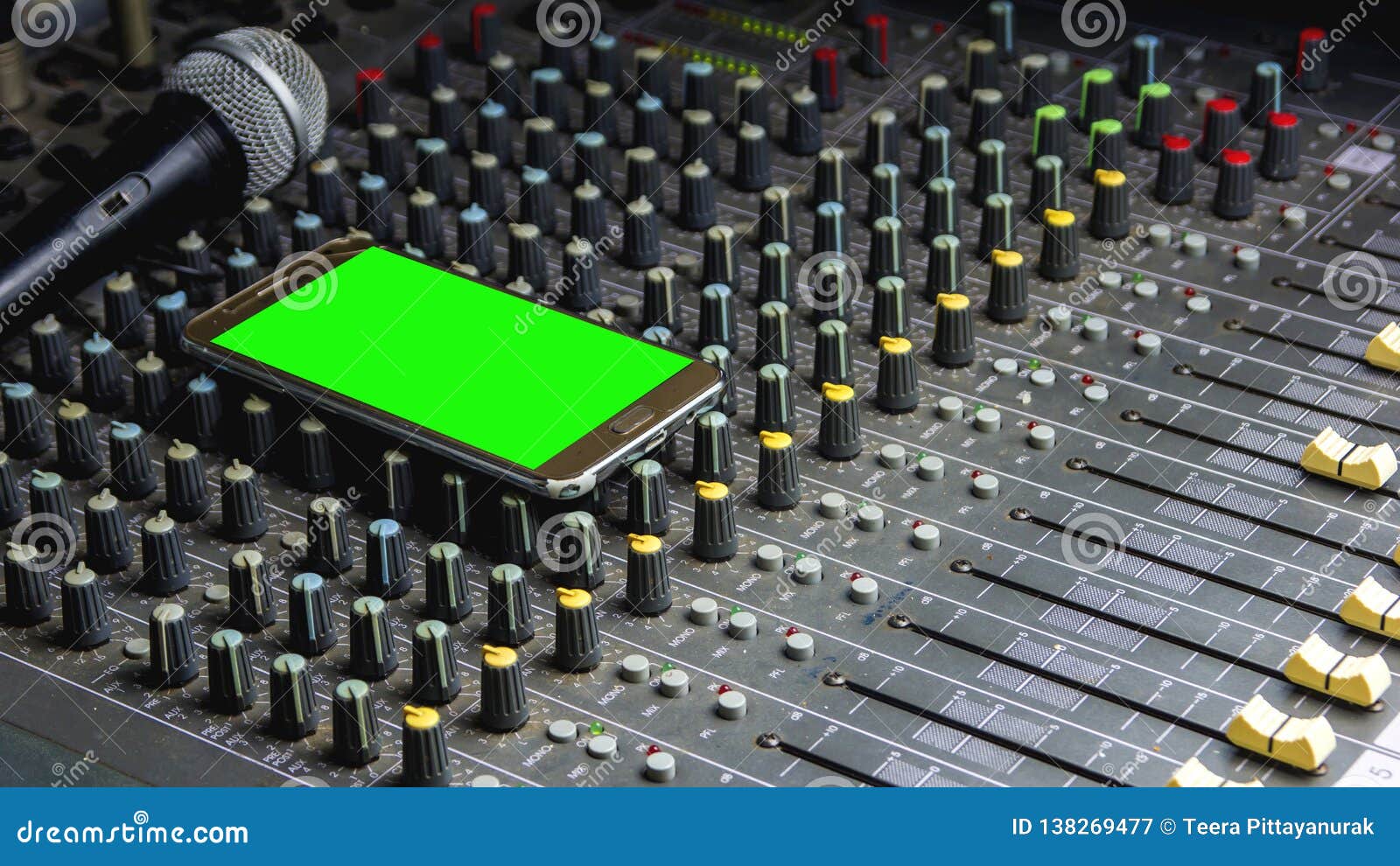 Analog Voice Recorder with Digital Mobile Phone Stock Image - Image of ...